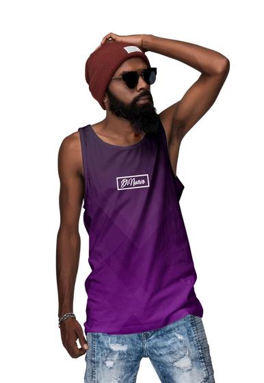 Camiseta Regata Roxa Masculina Full Print Geométrica - Di Nuevo ...