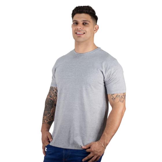 Camisetas Básica Lisa Masculina Manga Curta Algodão Slim Fit Diversas ...