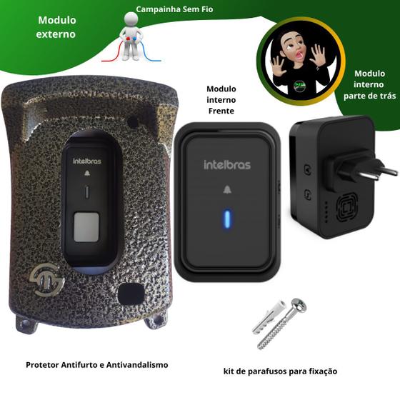 Campainha Intelbras Sem Fio Cib 101 Protetor Antivandalismo - Campainha - Magazine Luiza
