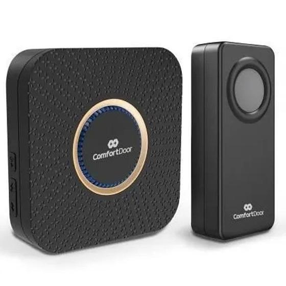 Campainha Preta Wireless Sem Fio A Pilha Casa / Empresa - Comfortdoor ...