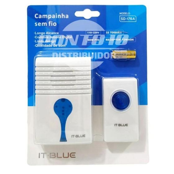 Campainha Sem Fio Bivolt SD- 176A - It-Blue - Campainha - Magazine Luiza