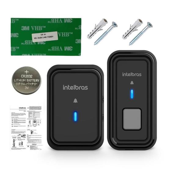 Campainha Sem Fio Cib 101 Intelbras Com 5 Melodias Plug Play ...