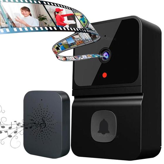 Campainha Sem Fio Inteligente Wifi Com Camera Audio Video - Wireless ...