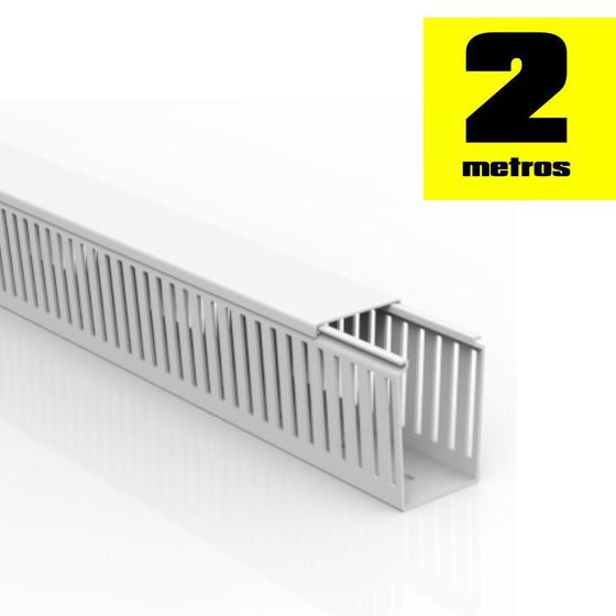 Canaleta calha pvc aberta 50x80 - 2 metros branca - c05 - ENERBRAS ...