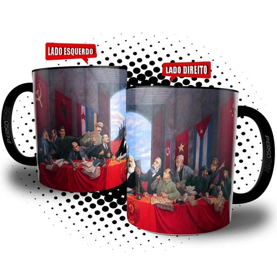 Caneca Ceia Comunista - Marx, Trotsky, Lenin, Stalin, Che Guevara ...