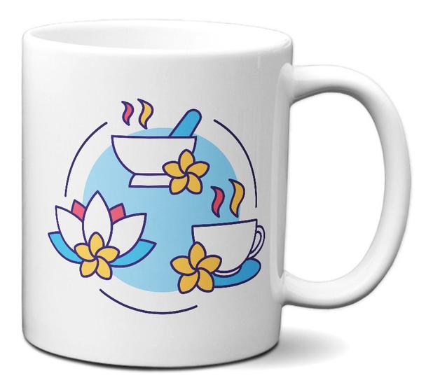 Caneca Chá Medicinal Xícaras Presente Esotérico Criativo - Minha Caneca ...
