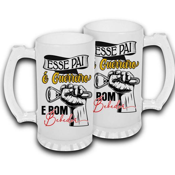 Caneca Chopp Cerveja Vidro Jateado Presente Personalizado - Sublime - Caneca de Cerveja ...