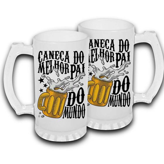 Caneca Chopp Cerveja Vidro Jateado Presente Personalizado - Sublime - Caneca de Cerveja ...