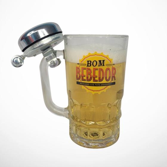 Caneca de Cerveja Chopp com Campainha 340ml Bom Bebedor - Kathavento ...