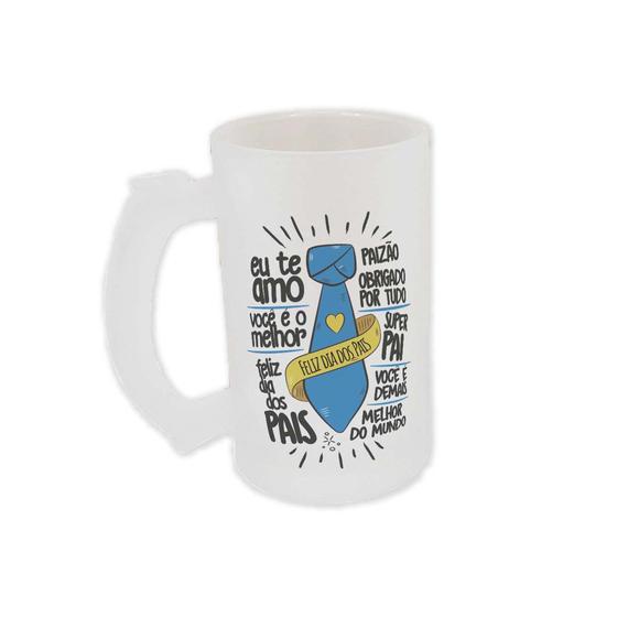 Caneca De Chopp Vidro Dia Dos Pais - Eu te amo - Cerveja Chope 475ml ...