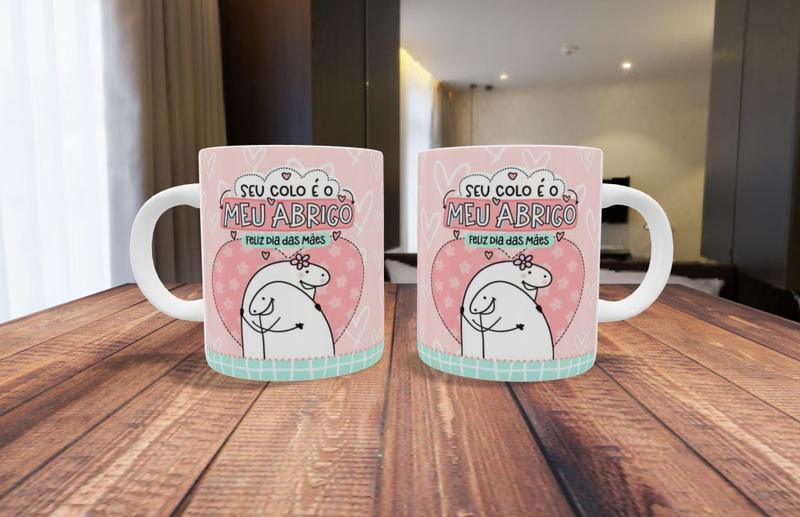 Caneca de Porcelana Seu colo é o meu abrigo - MEME Flork - Dia das mães ...