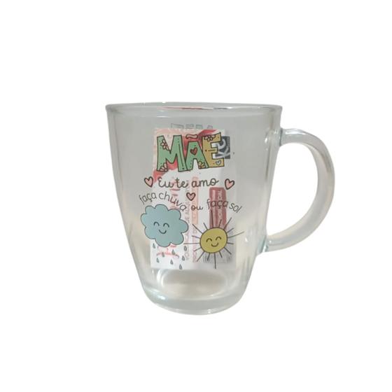 Caneca De Vidro Personaliza Mãe Café Cappuccino Chá Leite Chocolate Quente 380ml - KEHOME ...