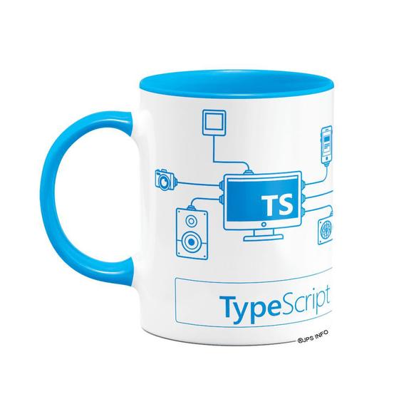 Caneca Dev B Blue Typescript Jps Info Canecas Magazine Luiza