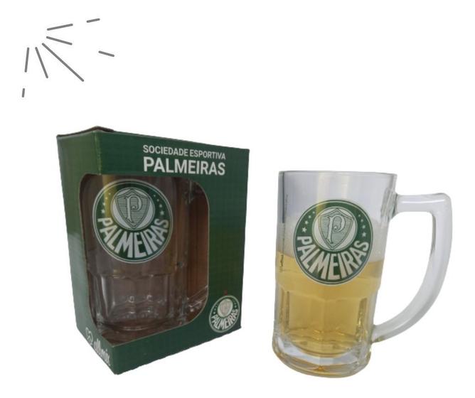 Caneca Do Palmeiras Chopp Vidro Oficial Porco 340ml - Allmix - Caneca de Cerveja - Magazine Luiza