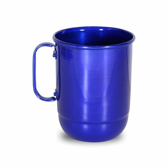Caneca em alumínio 850ml Azul metálico - Alumínios e Cia - Canecas ...