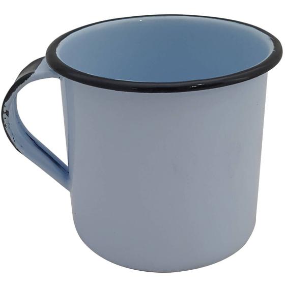 Caneca Esmaltada Xícara de Café Chá 400ml Caneca Agata Caneca Azul ...