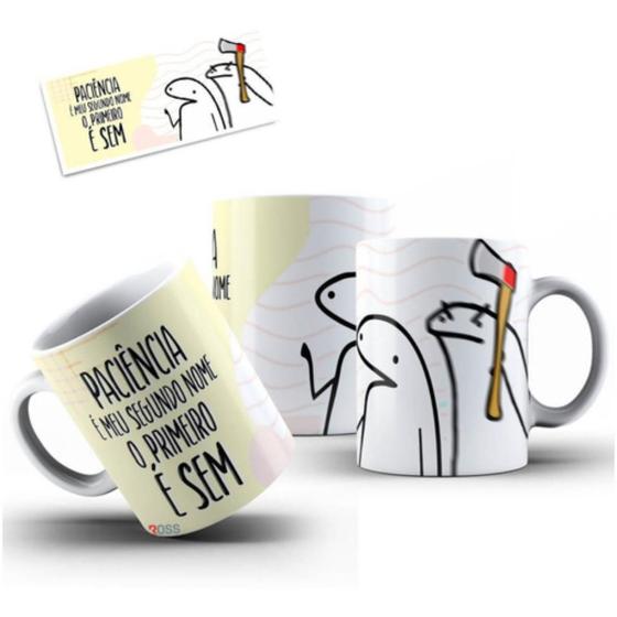 Caneca Frases Divertida Flork Meme Engraçado - Sem Paciência - ROSS ...
