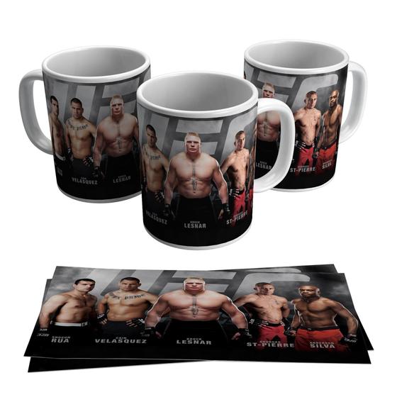 Caneca Lendas Do Ufc Luta Mma Lutadores Campeões 325ml - Live - Caneca ...
