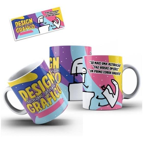 Caneca Personalizada 325 Ml Profissões "Design Gráfico" Porcelana ...