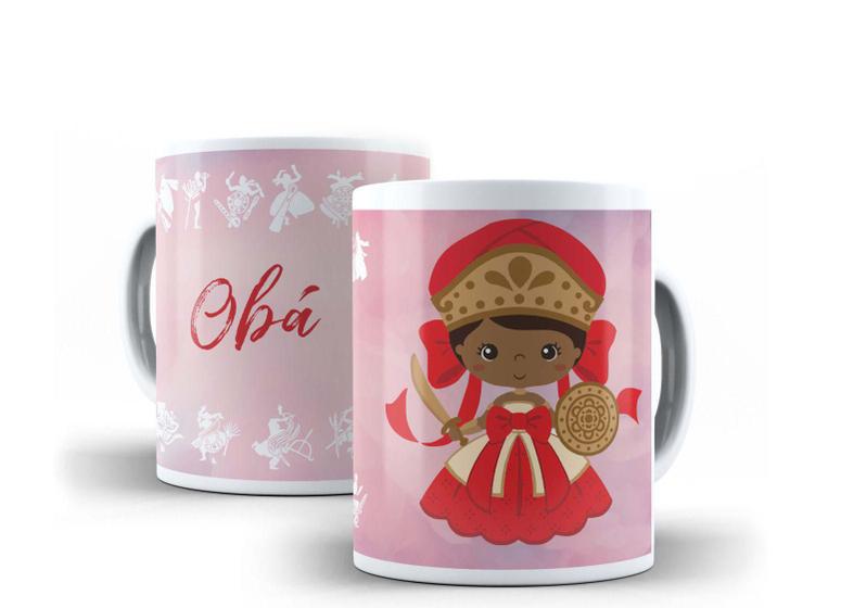 Caneca Porcelana Orixá Obá Candomblé E Umbanda - Villa Caneca - Canecas ...