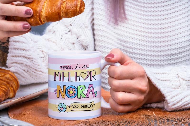 Caneca Porcelana Você é a Melhor Nora do Mundo - Presente dia das Mães ...