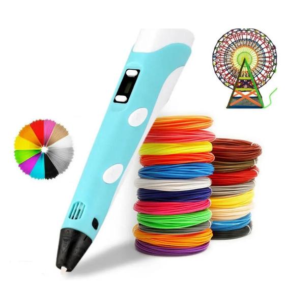 Caneta 3D Impressora Educativa Com Refil E Filamentos - Caneta 3D ...