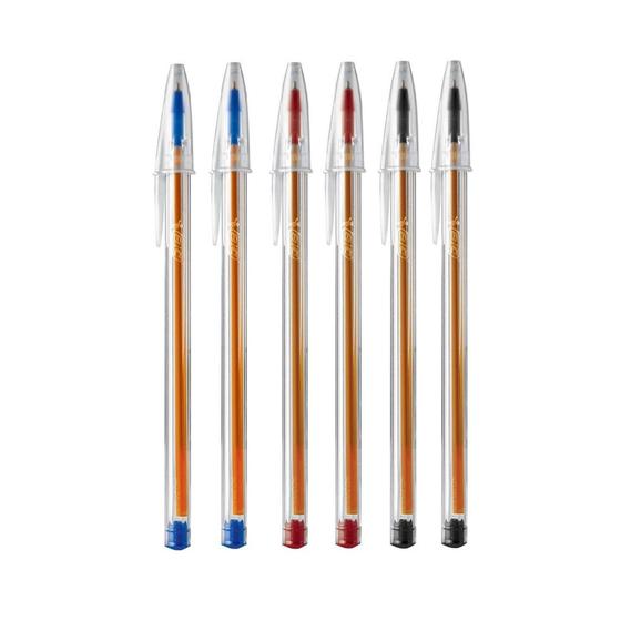 Caneta BIC Cristal Ponta Fina 0.8mm 6 Cores Kit - Caneta Esferográfica - Magazine Luiza