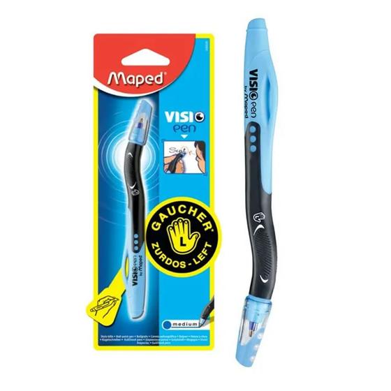 Caneta esferografica vision pen para canhoto azul blister 224320 ...