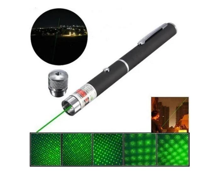 Caneta Laser Pointer Verde Lanterna 1000mw Até 7km - Star - Materiais ...
