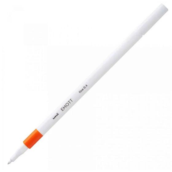 Caneta UniBall Emott Fine 0.4mm Laranja - UNIBALL MITSUBISHI PENCIL ...