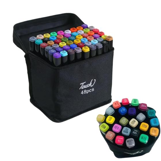 Canetinhas Touch 48 Cores - Marcadores Animados Para Colorir Múltiplas ...