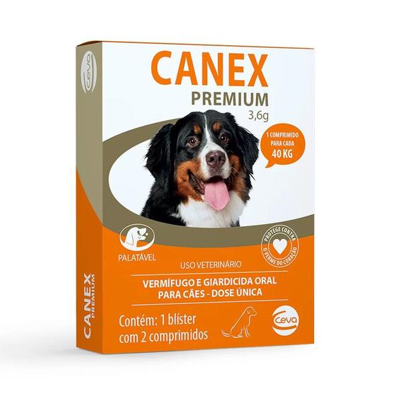 Canex Premium 3,6g - 1 Comprimido Para Cada 40kg - Ceva - Vermífugo ...