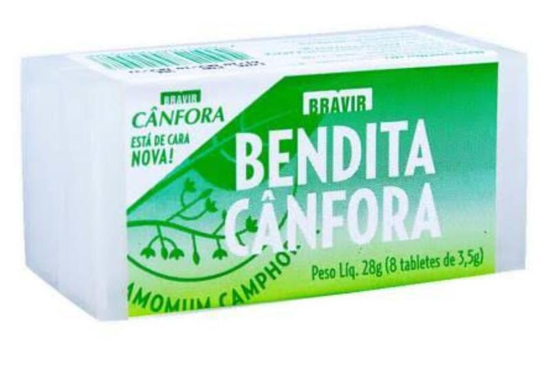 Canfora Refinada 8 Tabletes 28 G Bendita Canfora - Bravir ...