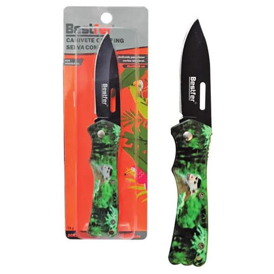 Canivete Inox Camping C/Flip 15Cm - BESTFER - Canivete Multiuso ...