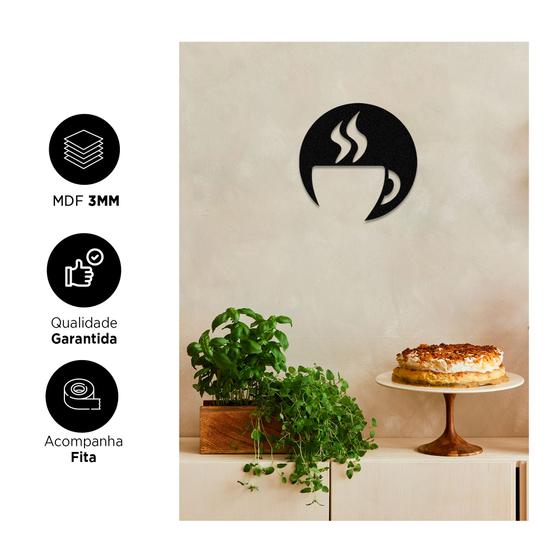 Cantinho do Café Quadro MDF Vazado Cafeteria - R9 Decor - Quadro ...