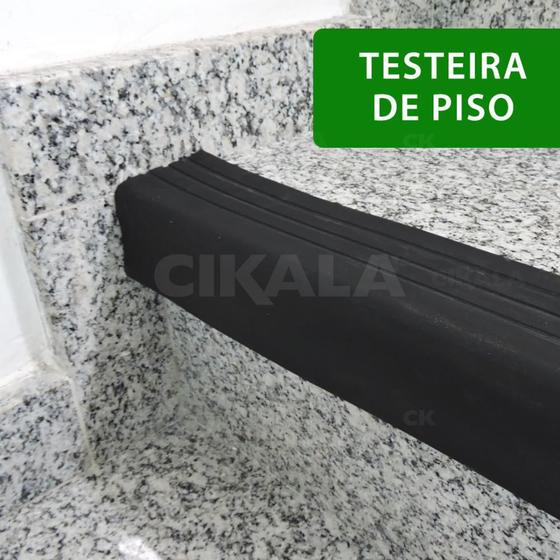 Cantoneira Testeira Emborrachada para degraus de escada Piso Pastilhado ...