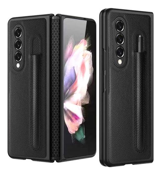 Capa Acrílica Comdobradiça E Slot Pencil Para Galaxy Z Fold 4 Preta