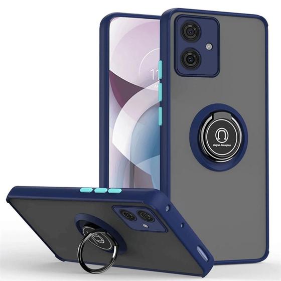 Capa Anel Translucida Anti Impacto Para Motorola Moto G54 Gr Global