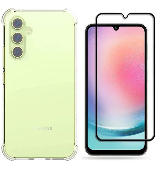 Capa Anti Impacto Transparente + Pelicula de Vidro 3D para Samsung Galaxy A24 - JV ACESSORIOS ...