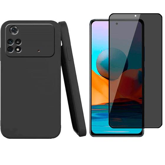 Capa Anti Impacto Xiaomi Poco X4 PRO 5G + Pelicula Privacy - M9 - Kit Capinha e Película para ...