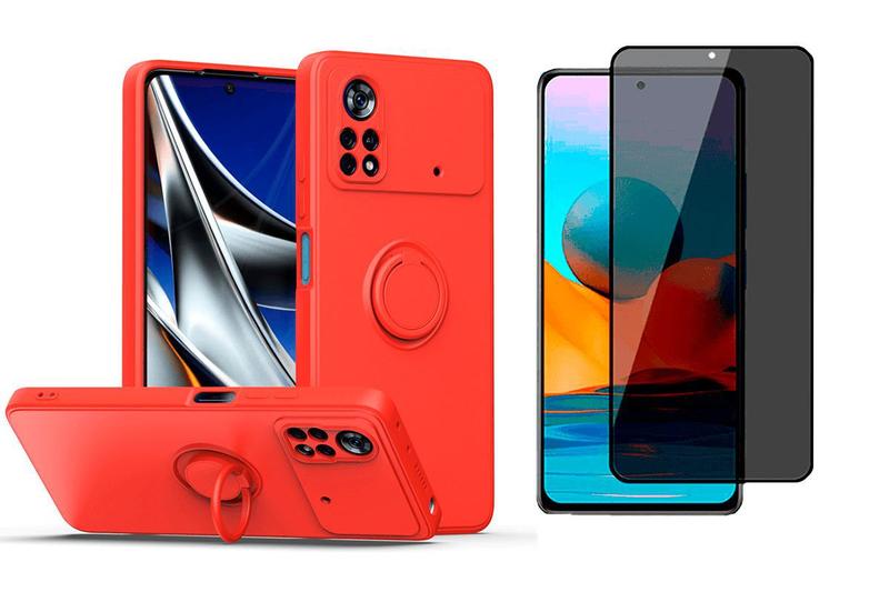 Capa Anti Impacto Xiaomi Poco X4 Pro + Pelicula Privacy - M9 - Kit Capinha e Película para ...