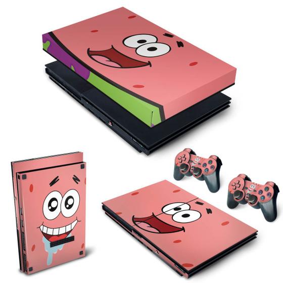 Capa Anti Poeira e Skin Compatível PS2 Slim - Patrick Bob Esponja - Pop ...