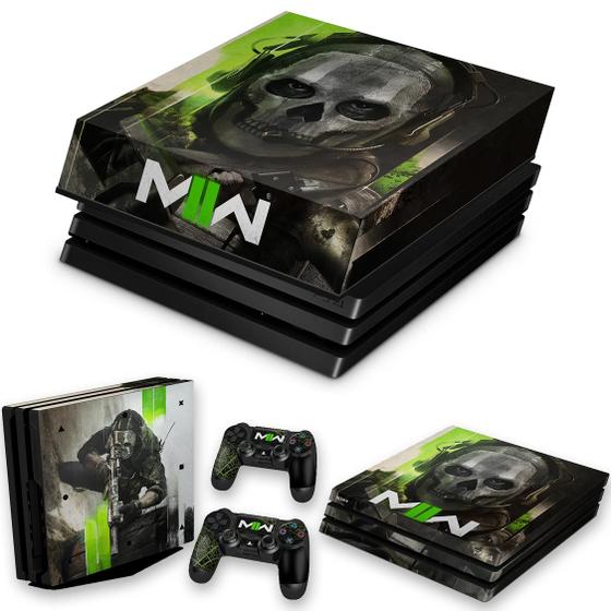 Kit PS4 Pro Skin E Capa Anti Poeira Call Of Duty Modern Warfare II