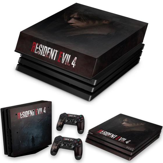 Capa Anti Poeira E Skin Compatível Ps4 Pro Resident Evil 4 Remake