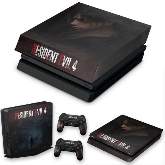 Capa Anti Poeira E Skin Compatível Ps4 Slim Resident Evil 4 Remake