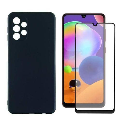 Capa Aveludada Preta + Película Vidro 9D Sam Galaxy A13 4G - Samsung - Kit Capinha e Película ...