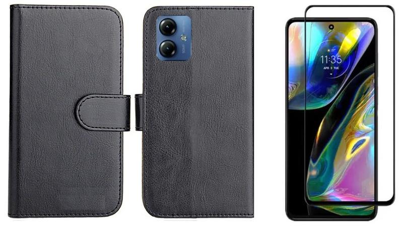 Capa Capinha Case Carteira Flip Couro + Pelicula 3d Motorola Moto G84 ... Capa Capinha Case Carteira Flip Couro + Pelicula 3d Motorola Moto G84 ...