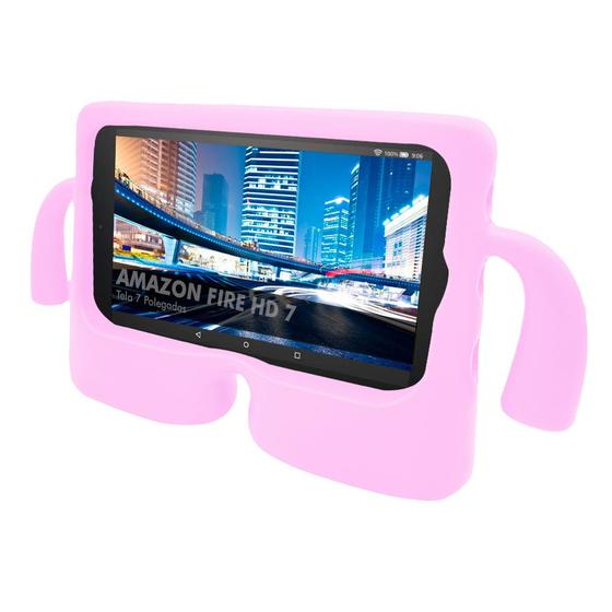 Capa Capinha Tablet Amazon Fire HD 7 Tela 7 Polegadas Infantil Macia ...