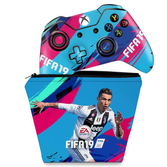 Capa Case e Skin Compatível Xbox One Fat Controle - Fifa 19 - Pop Arte ...