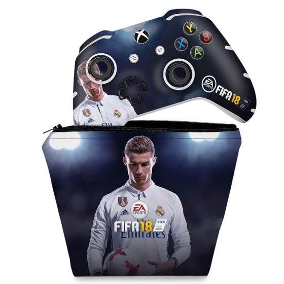 Capa Case e Skin Compatível Xbox One Slim X Controle - Fifa 18 - Pop ...